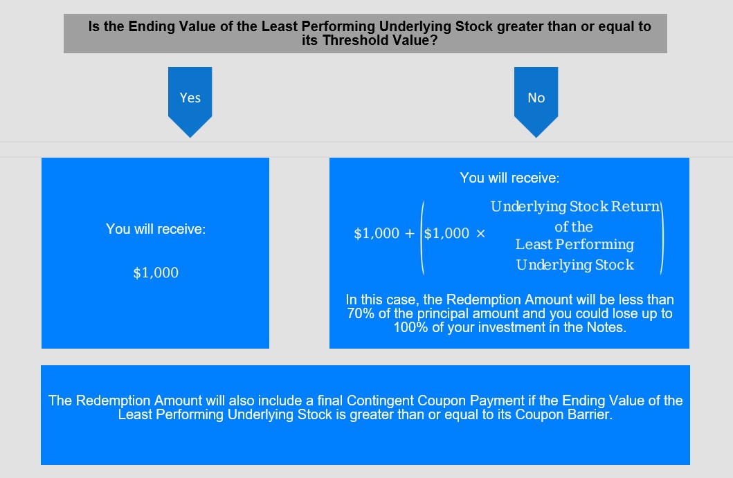 on the Maturity Date, you will receivea cash payment per $1,000 in ...